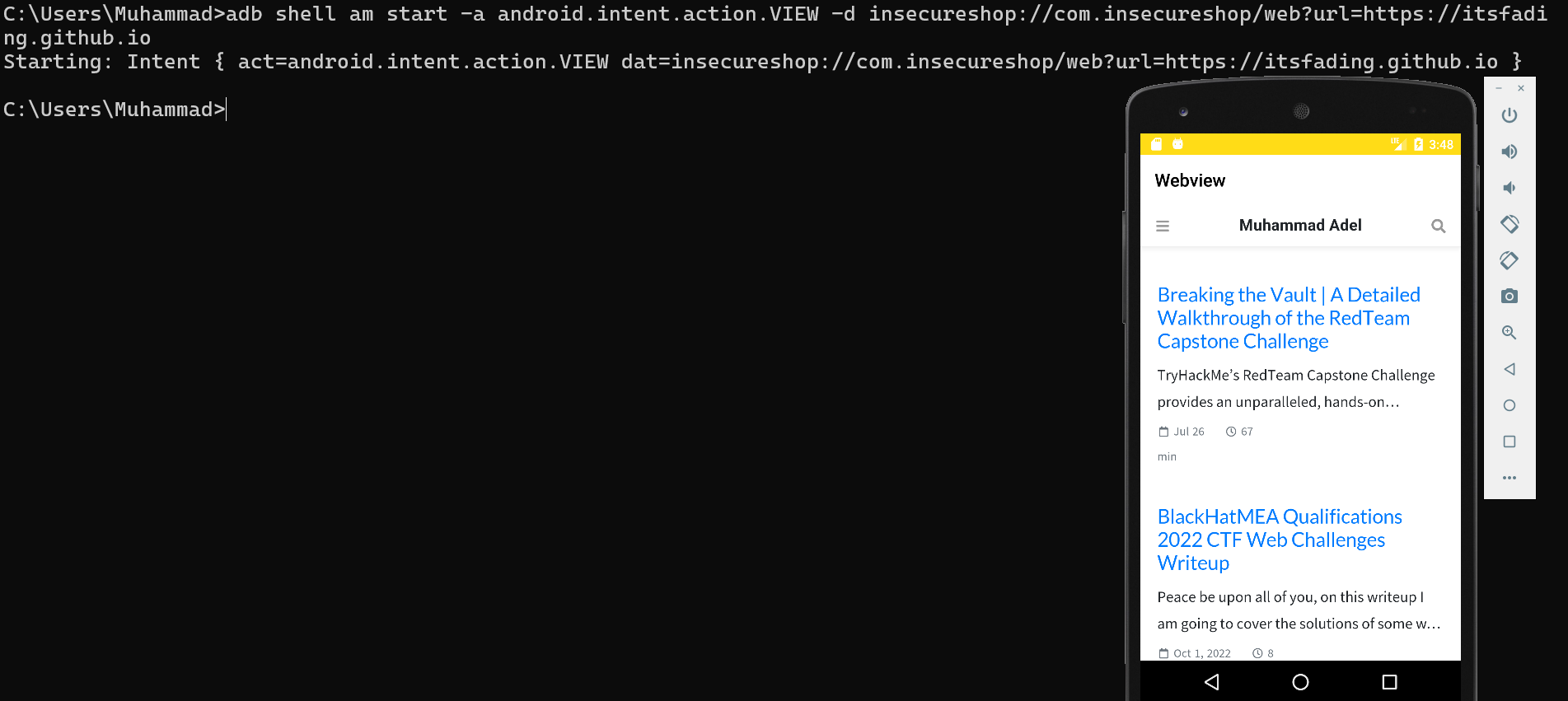 Walkthrough of The InsecureShop Android Vulnerable Application | Muhammad Adel